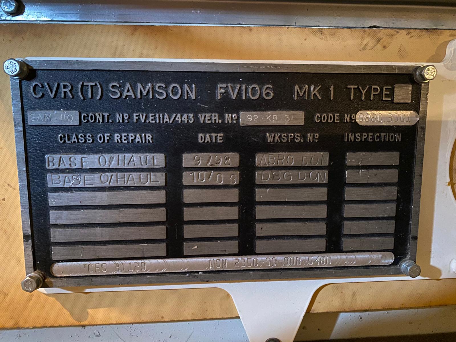 CVRT Samson Armoured Recovery Vehicle | Witham Specialist